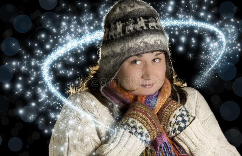 Winter magic stock image. Image of face, season, holiday - 27098383