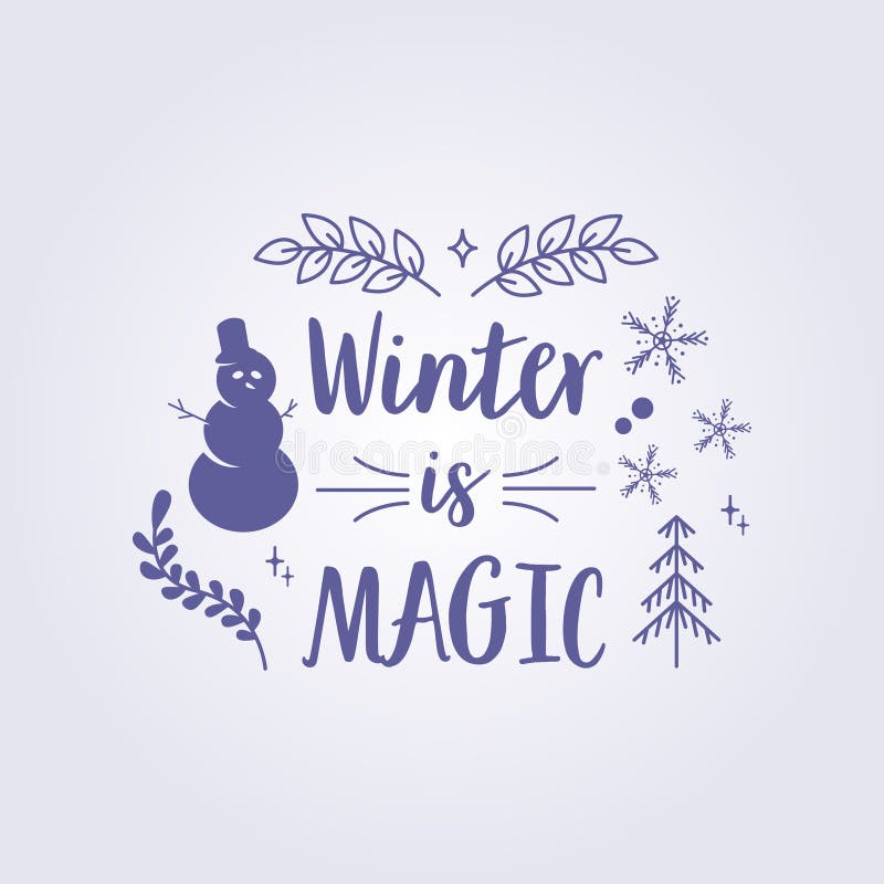 Winter is Magic Typography Style Illustration Vector Template ...