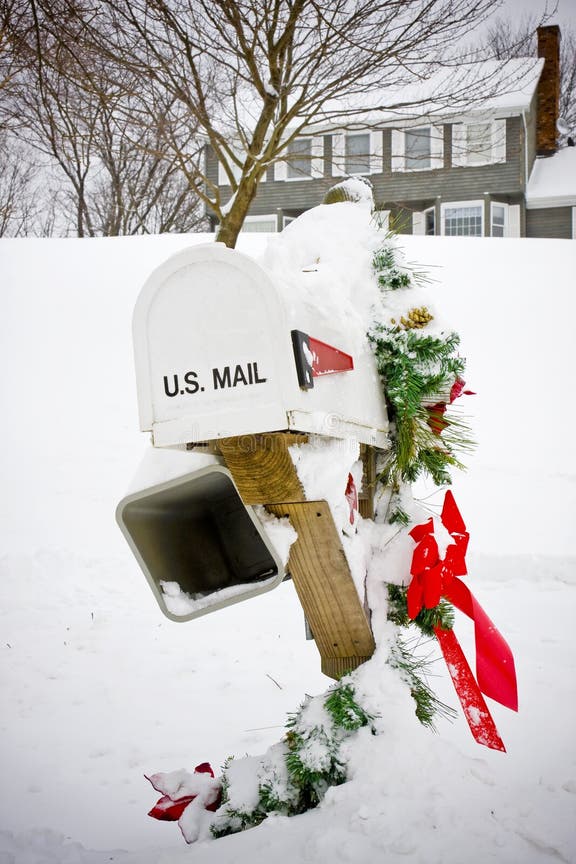 Winter mailbox stock photo. Image of mail, letter, christmas - 7667898
