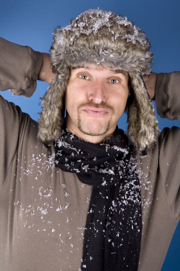 Winter man stock photo. Image of snowflake, frozen, young - 7354578