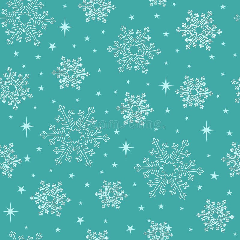 Winter Mint Pattern with Snowflakes Frame Stock Vector - Illustration ...