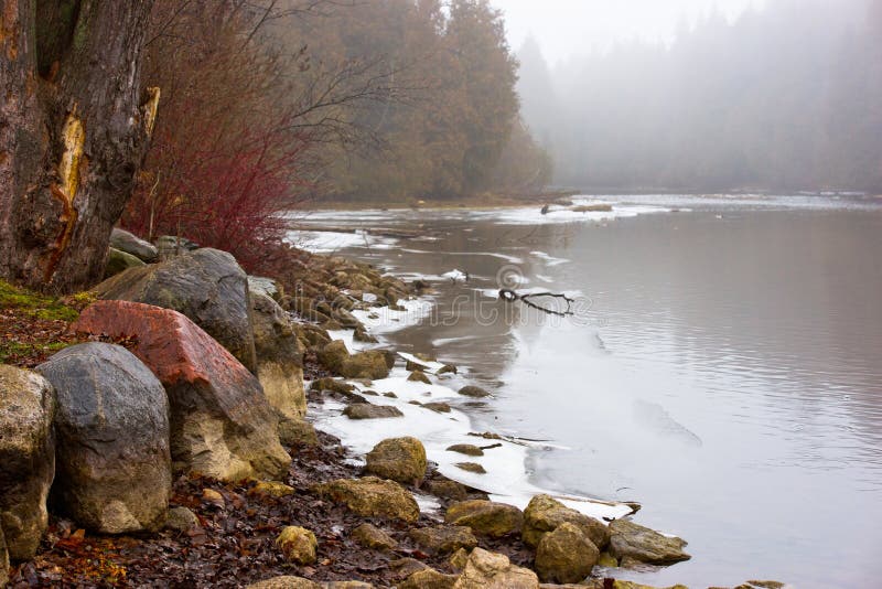 Winter Mist on Northern River Stock Photo - Image of mist, winter: 27112918