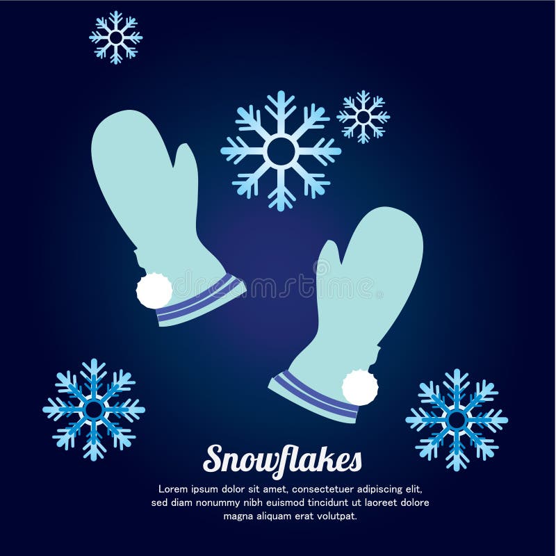Winter Mittens. Vector Illustration Decorative Design Stock Vector ...