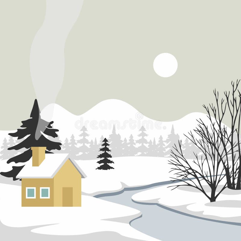 Winter Moments stock vector. Illustration of wallpaper - 265166110