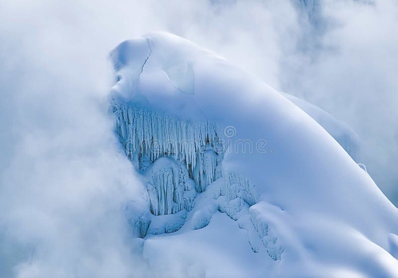 Winter Monster at Niagara Falls Stock Photo - Image of snow, freezing ...