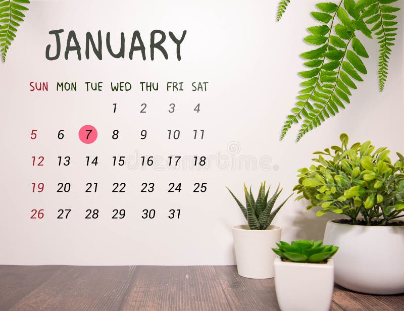 Winter Month - January and the Number on the Cubes 07 Stock Image ...