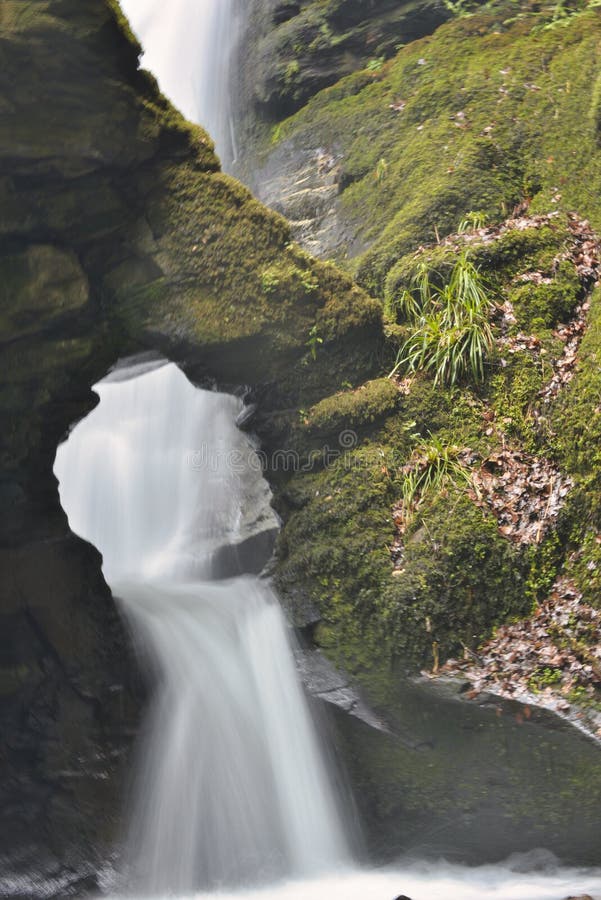 Waterfall in Cornwall in Winter Stock Image - Image of winter, autumn ...