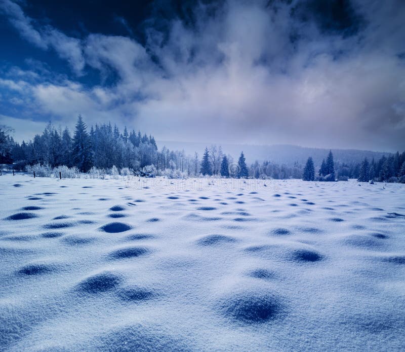 Winter morning stock image. Image of flake, evening, environment - 29039477