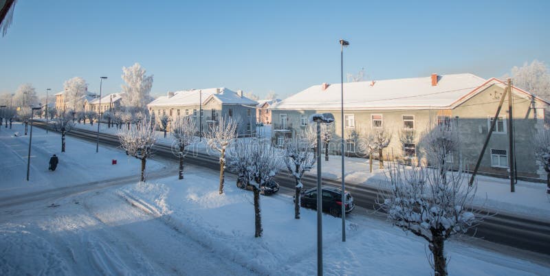 Winter Morning, Freezing Cold Stock Photo - Image of landscape, lights ...