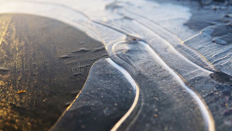 Winter Morning Ice Puddle stock photo. Image of ground - 104419002
