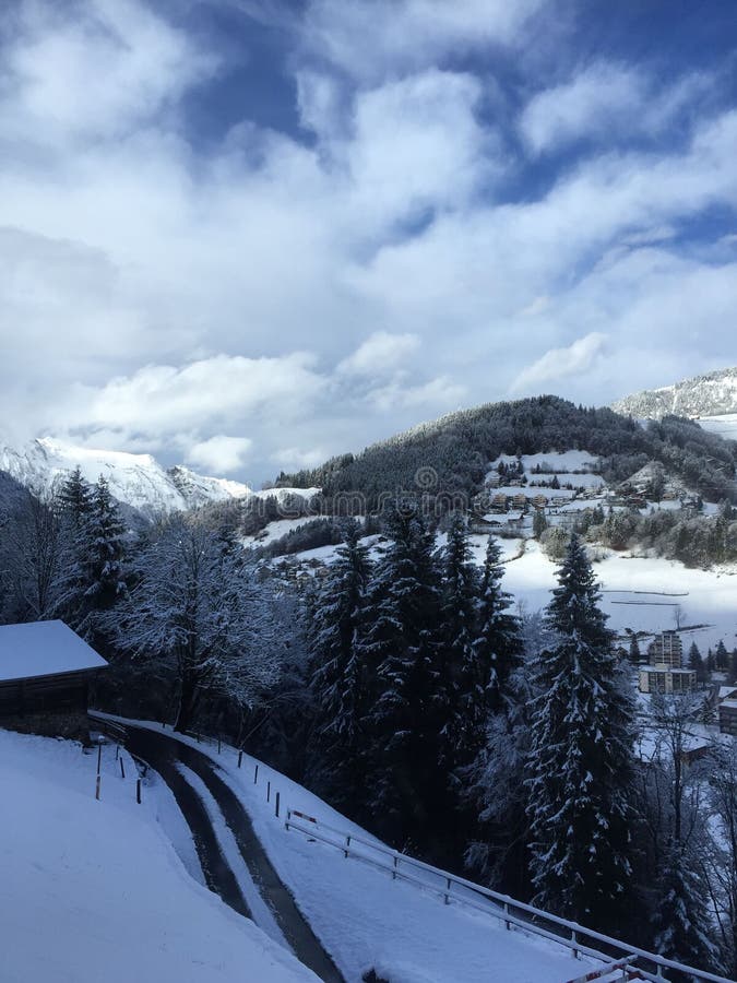 Winter at Mount Titlis stock image. Image of snow, winter - 206288743