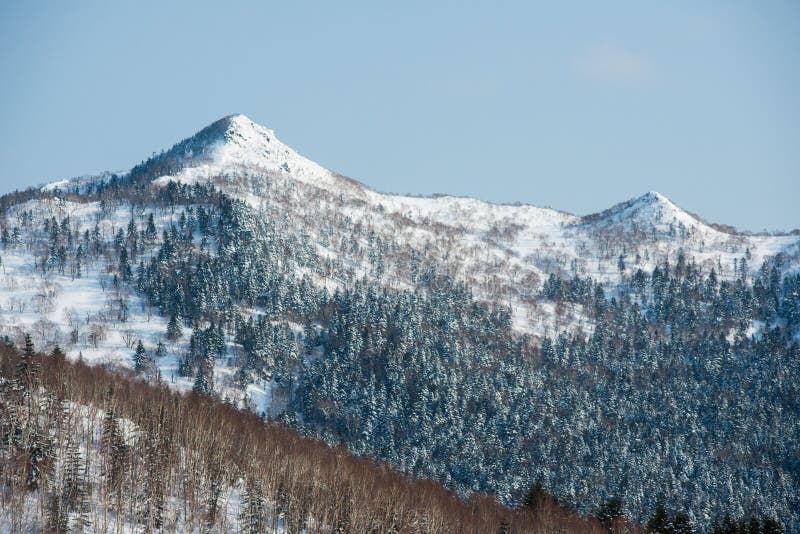 Winter Mountain Landscape Sakhalin Island. Stock Image - Image of ...