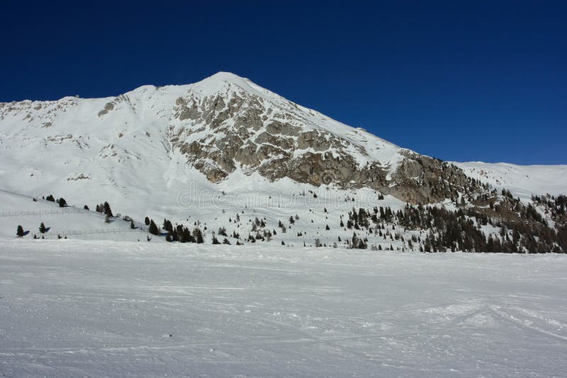 Winter mountain peak stock image. Image of copy, trace - 4260455