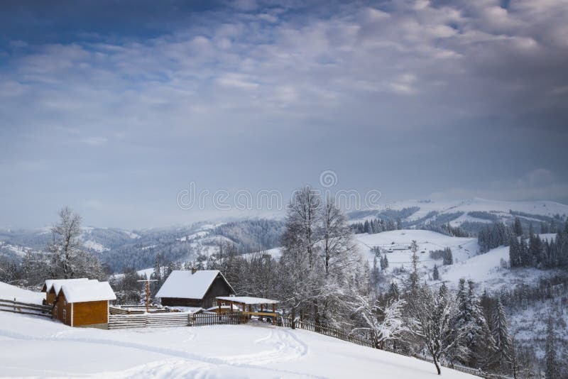 Winter in mountain stock photo. Image of mountains, fairytale - 47186306