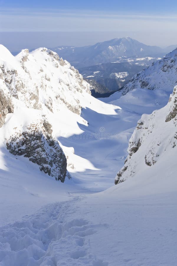 Winter mountain valley stock image. Image of high, valley - 16423667