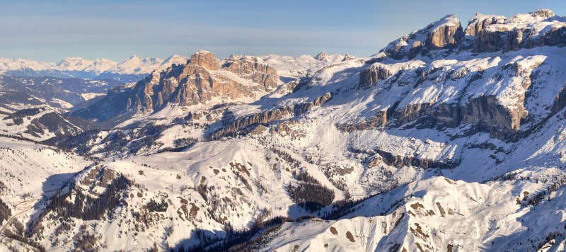 Winter Mountains in Italian Alps Stock Image - Image of resort, italy ...