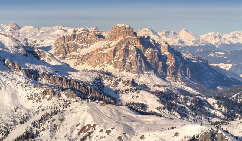 Winter Mountains in Italian Alps Stock Photo - Image of copy ...