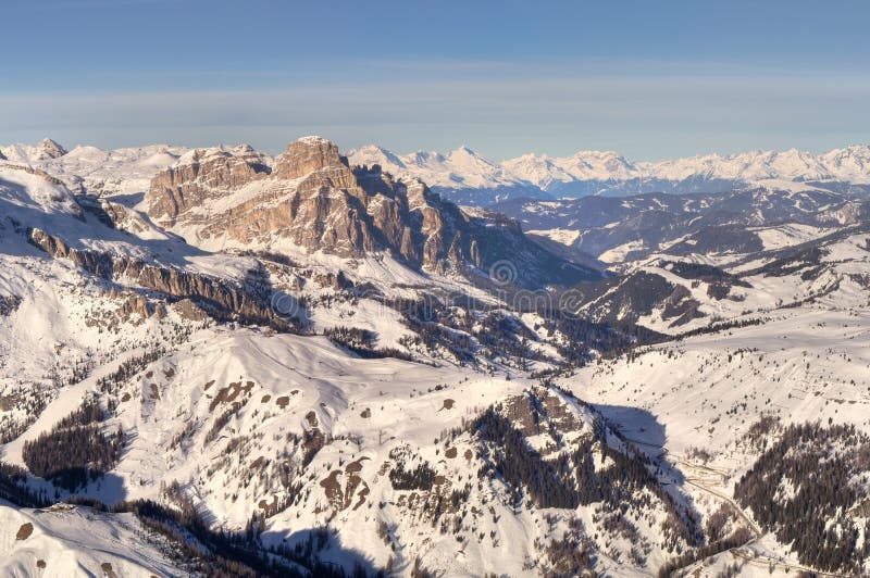 Winter Mountains in Italian Alps Stock Image - Image of february, hill ...