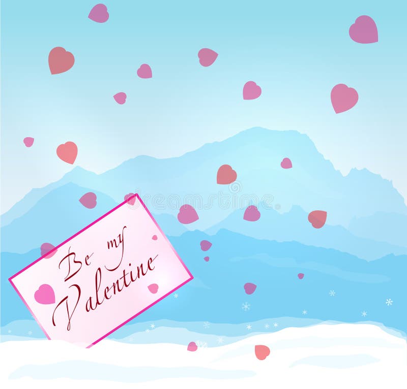 Winter valentine stock illustration. Illustration of snowstorm - 28459034
