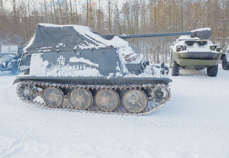 In the Winter, the Movement of German Tank of the Second World War ...
