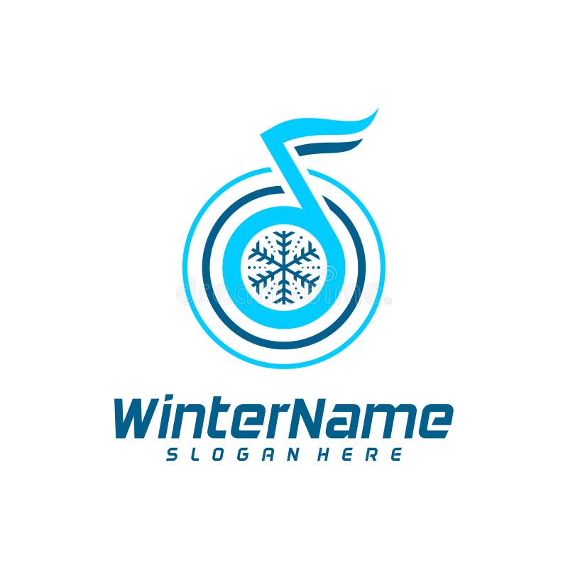 Winter Music Logo Template, Winter Logo Design Vector Stock ...