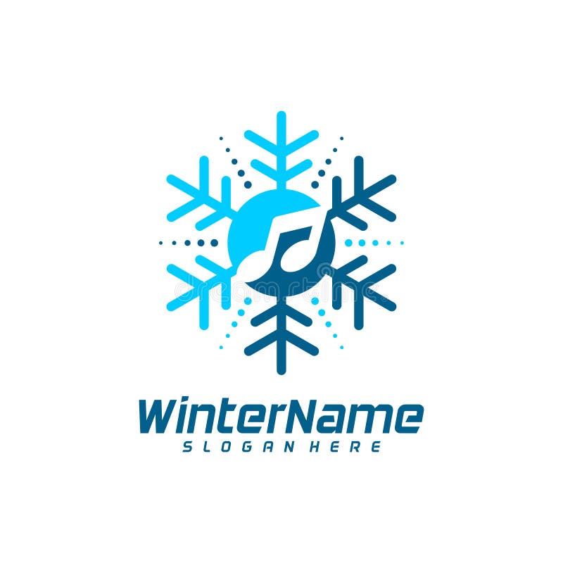 Winter Music Logo Template, Winter Logo Design Vector Stock ...