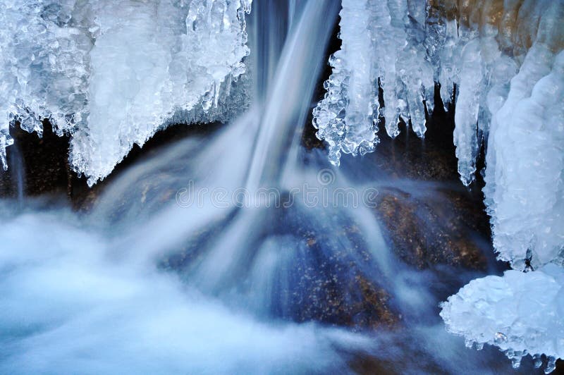 Winter stream stock photo. Image of flowing, scenic, scenery - 4000592