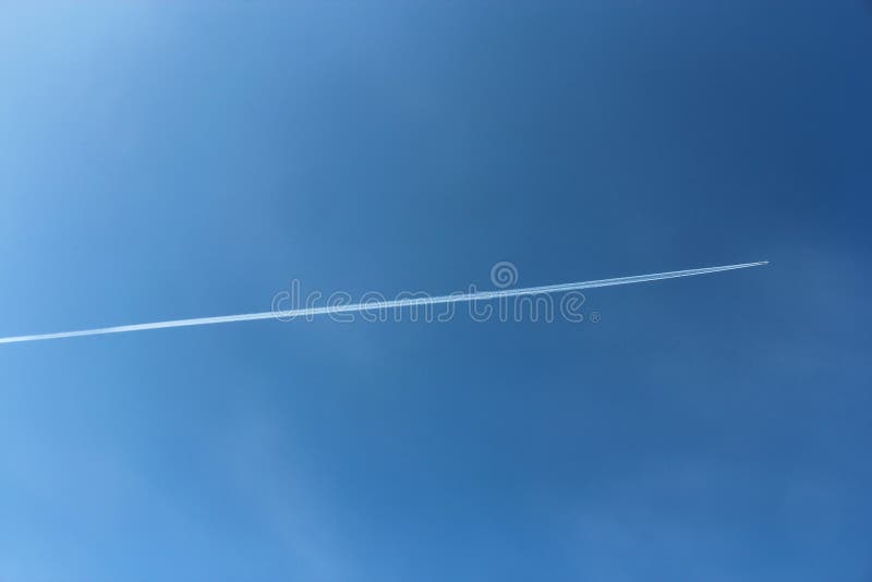 Inversion Trail from the Aircraft. Stock Image - Image of shine ...