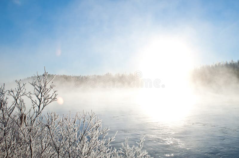 Winter near a river stock photo. Image of nordic, arctic - 28070206