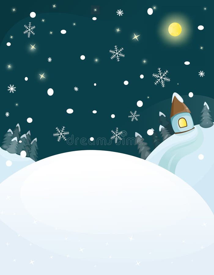 Winter night background stock vector. Illustration of cabin - 17281977