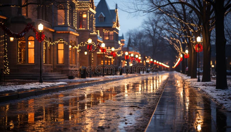 Winter Night Illuminates Famous Architecture with Christmas Lights ...