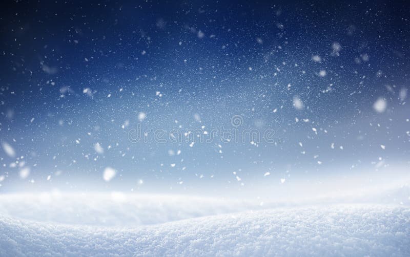 Winter night landscape stock photo. Image of snowing - 262106290