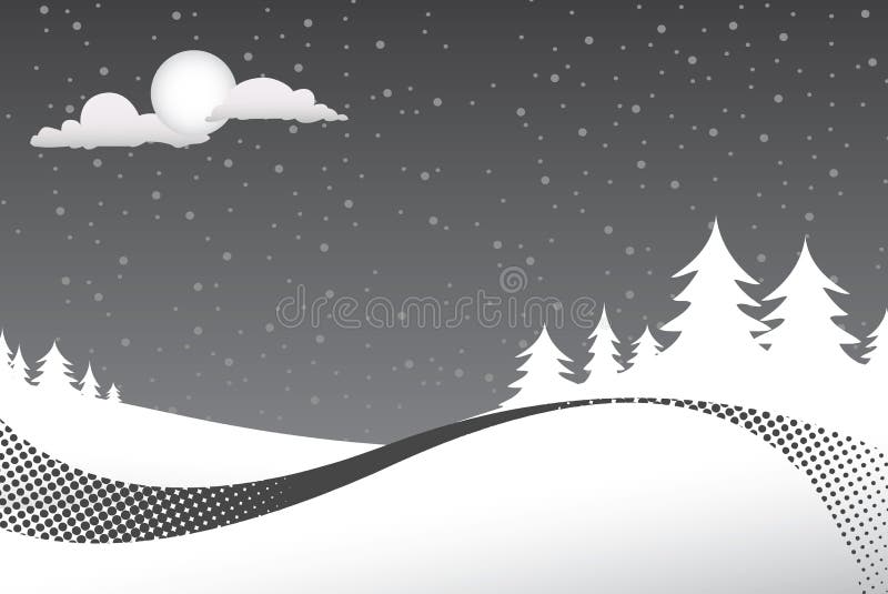 Cartoon winter background stock illustration. Illustration of year ...