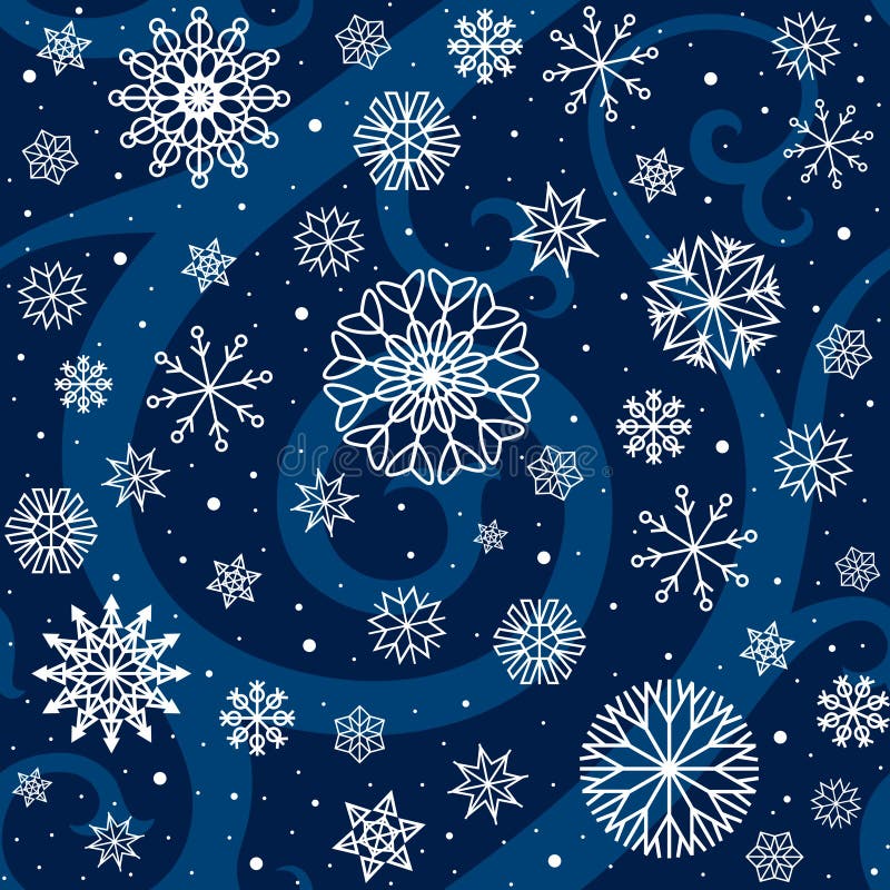 Winter Swirl Seamless Pattern Stock Vector - Illustration of cold ...