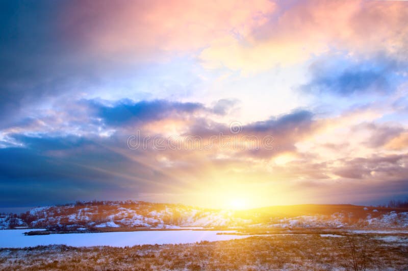 Winter north lake stock image. Image of season, plant - 7467175