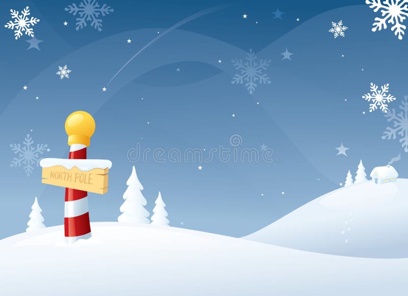 Winter at the North Pole stock vector. Illustration of hill - 45505368