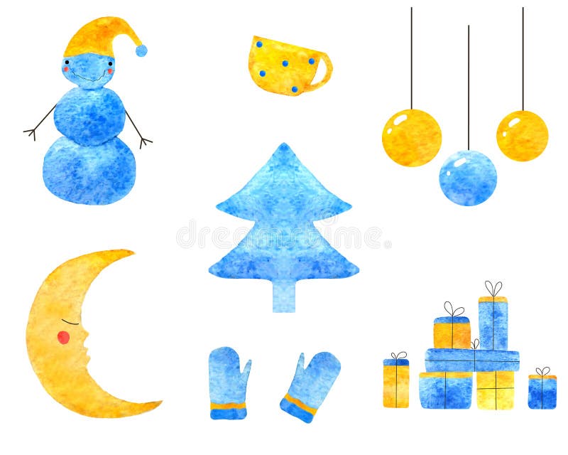 Winter objects collection stock illustration. Illustration of ...