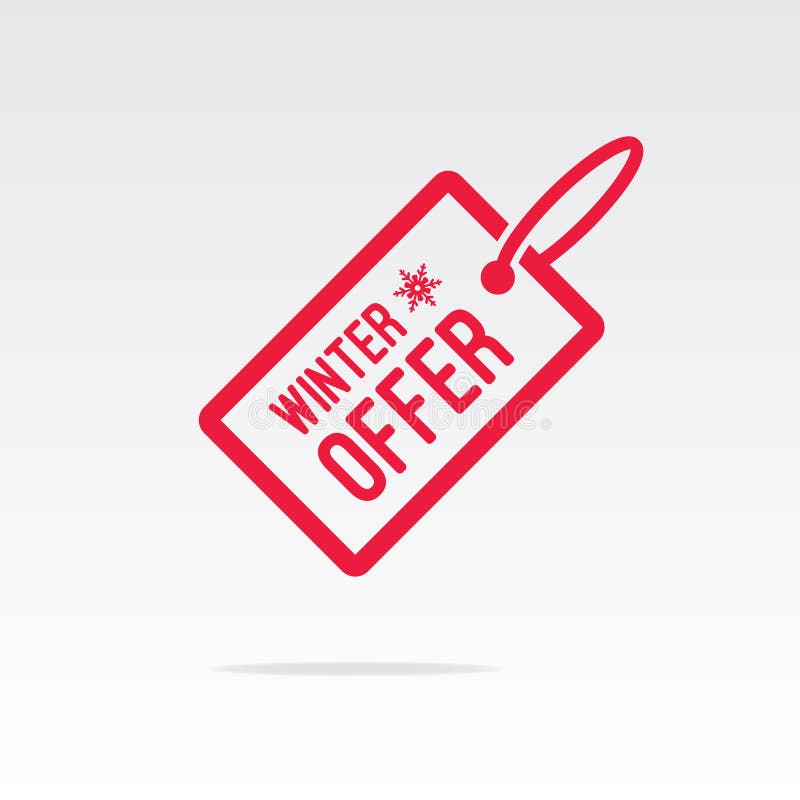 Winter Offer Tag stock vector. Illustration of shopping - 196967748