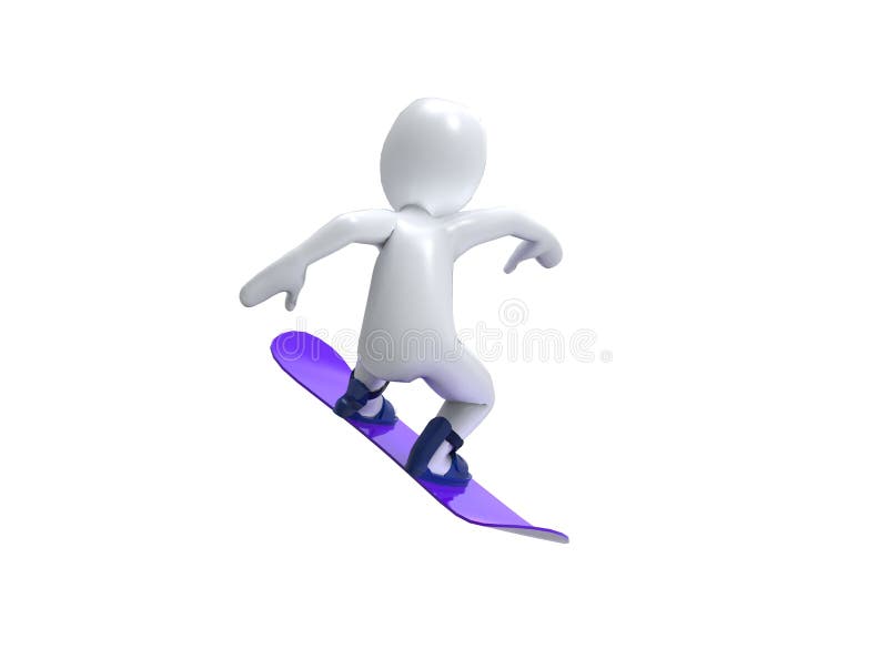 Winter Olympic Games. Snowboard. 3d Man With Snowboard Stock ...