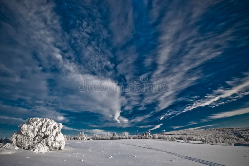 Winter at Ore mountains stock image. Image of forest - 21619549