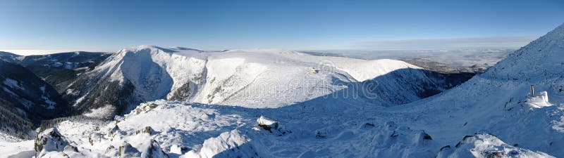 Winter panorama stock photo. Image of karkonosze, range - 17716646