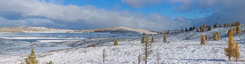 Winter panorama stock image. Image of cold, range, ridge - 17746965