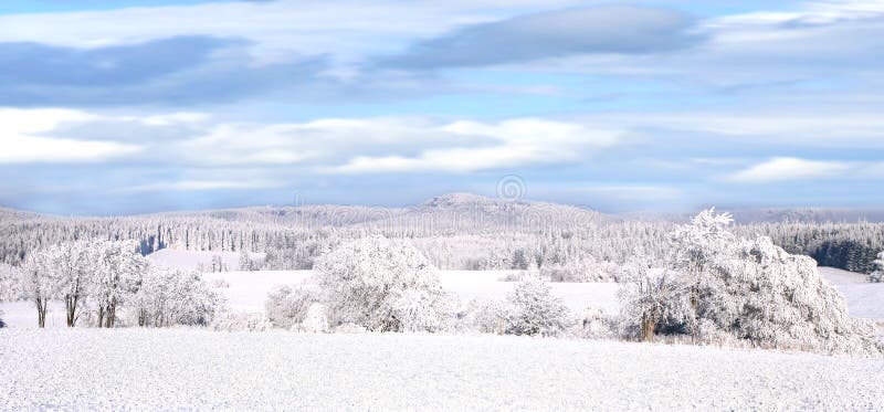 Winter panorama stock image. Image of frozen, season - 37522249