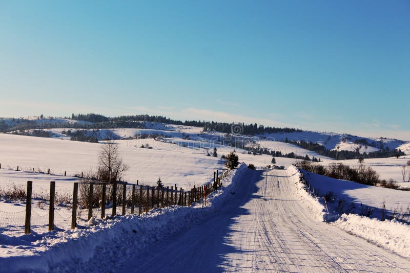 Winter Panorama on the Road,beautiful Winter Panorama Stock Photo ...