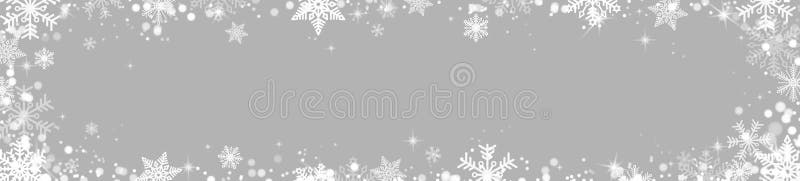 Winter Panoramic Snow Background with Snowflakes and Sparks. Snowfall ...