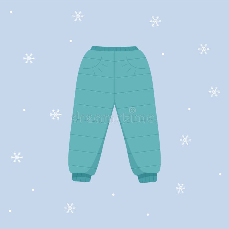 Winter Pants. Warm Pants. Winter Clothing Flat Vector Illistration ...
