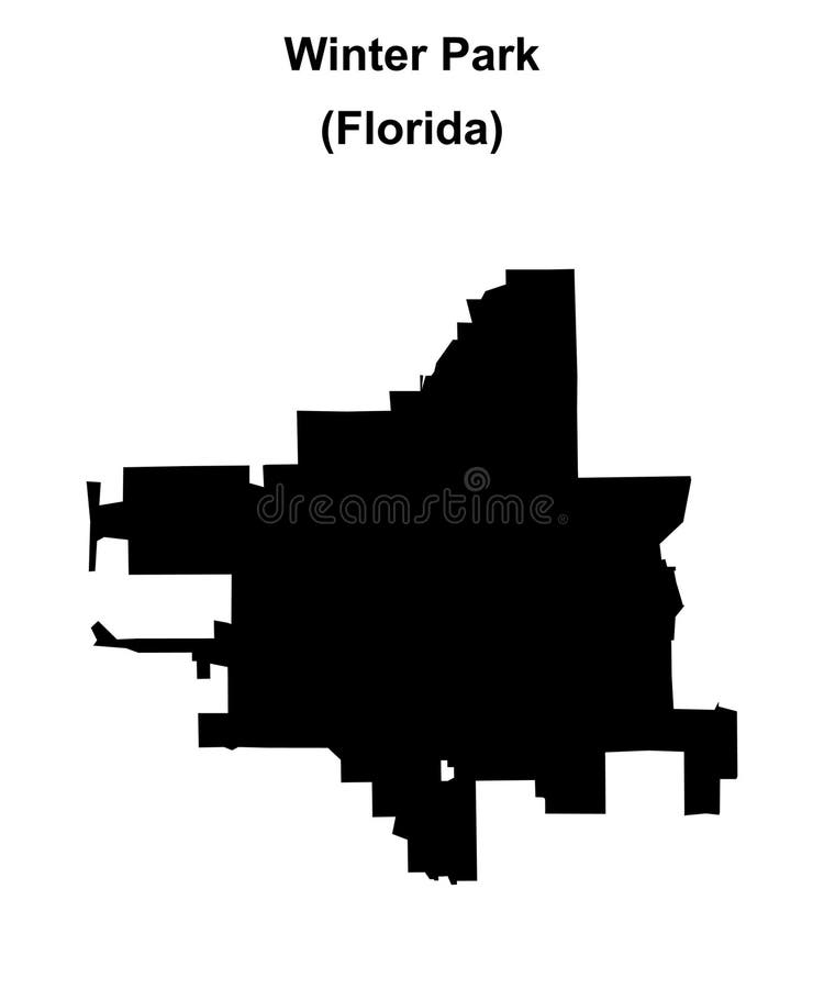 Winter Park outline map stock vector. Illustration of isolated - 357258702