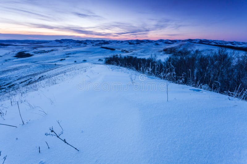Beautiful Winter Landscape at Sunset Stock Photo - Image of park ...