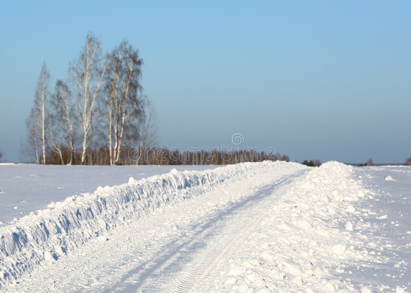 Winter path stock image. Image of wood, sunlight, village - 63662837