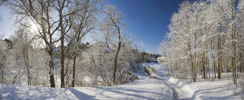Winter path stock image. Image of cold, beautiful, ecology - 34768177
